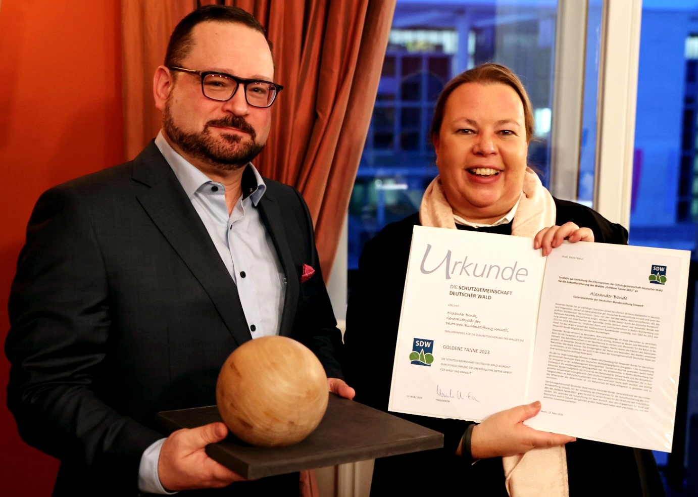 „Goldene Tanne“ für Alexander Bonde - DBU